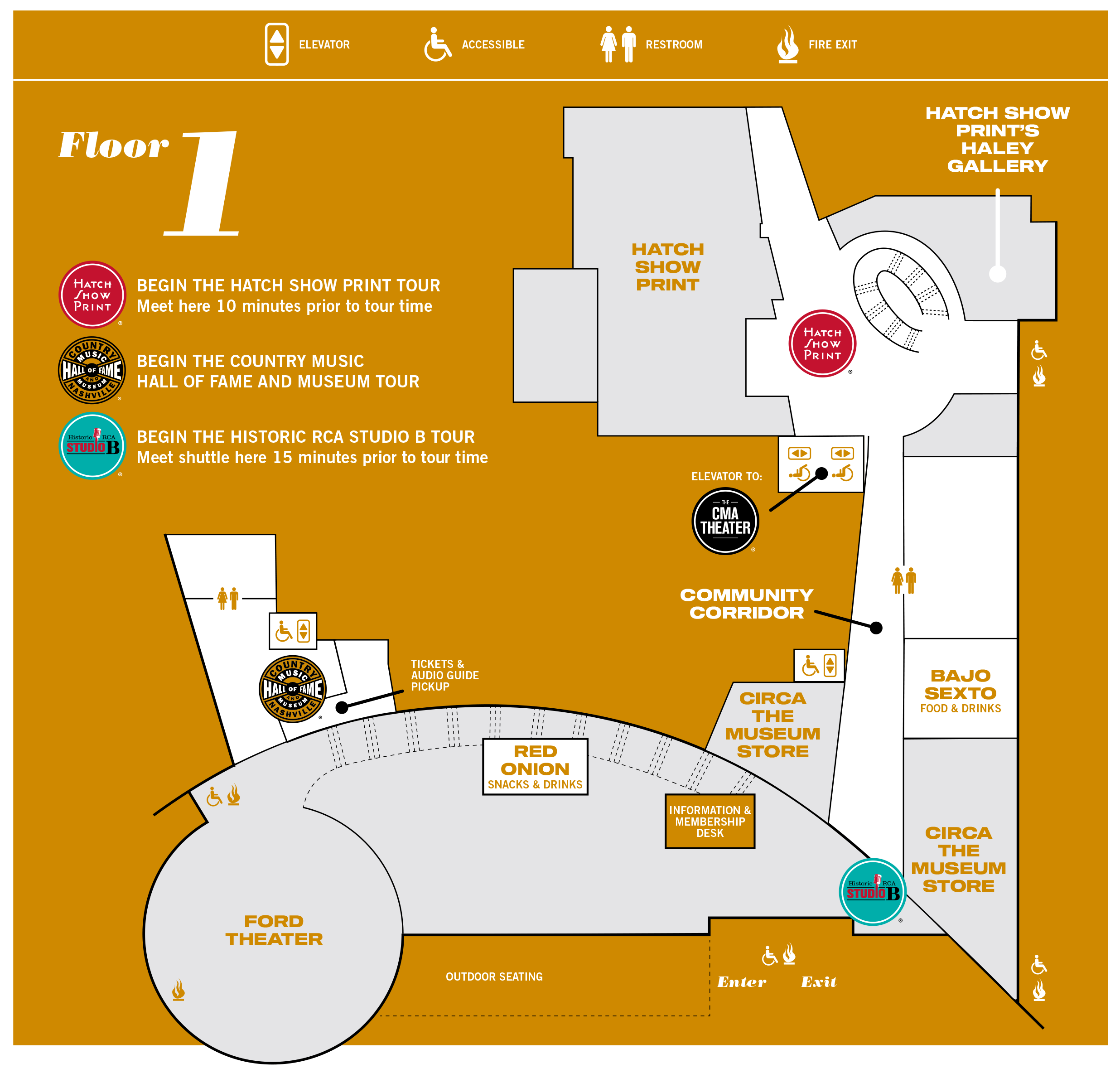 Museum Map and Gallery Guide - Country Music Hall of Fame and Museum