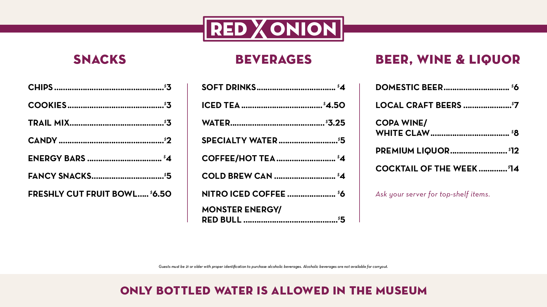 Red Onion Menu - Country Music Hall of Fame and Museum