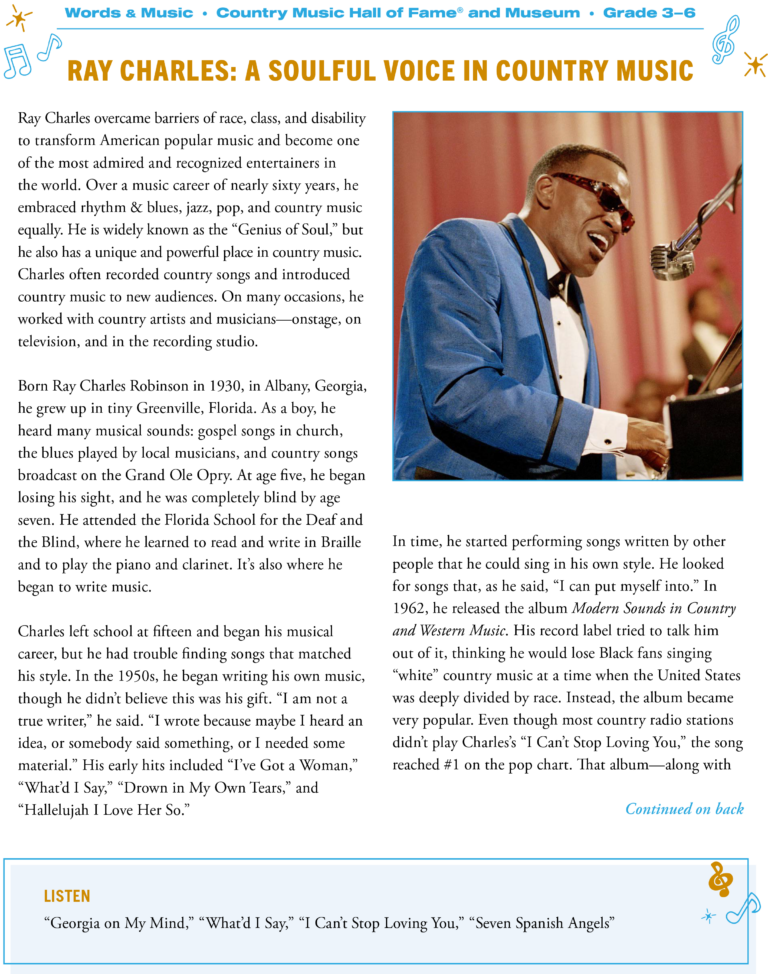 Discover Ray Charles - Country Music Hall of Fame and Museum