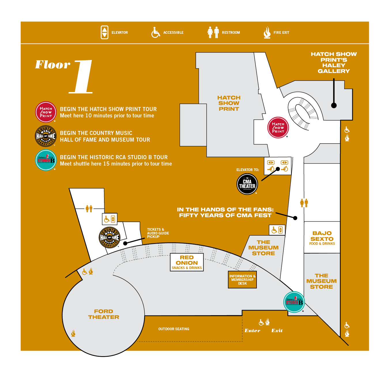 Museum Map and Gallery Guide - Country Music Hall of Fame and Museum