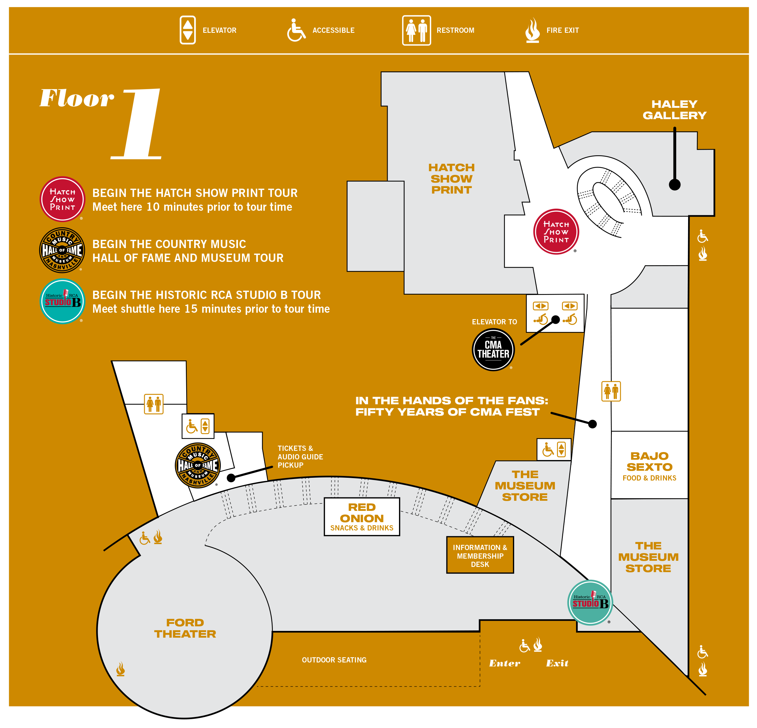 Museum Map and Gallery Guide - Country Music Hall of Fame and Museum